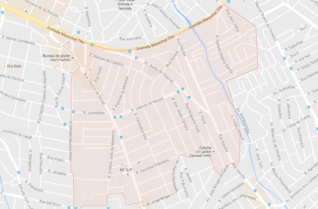 Itaim Paulista São Paulo mapa - Mapa de Itaim Paulista São Paulo (Brasil)