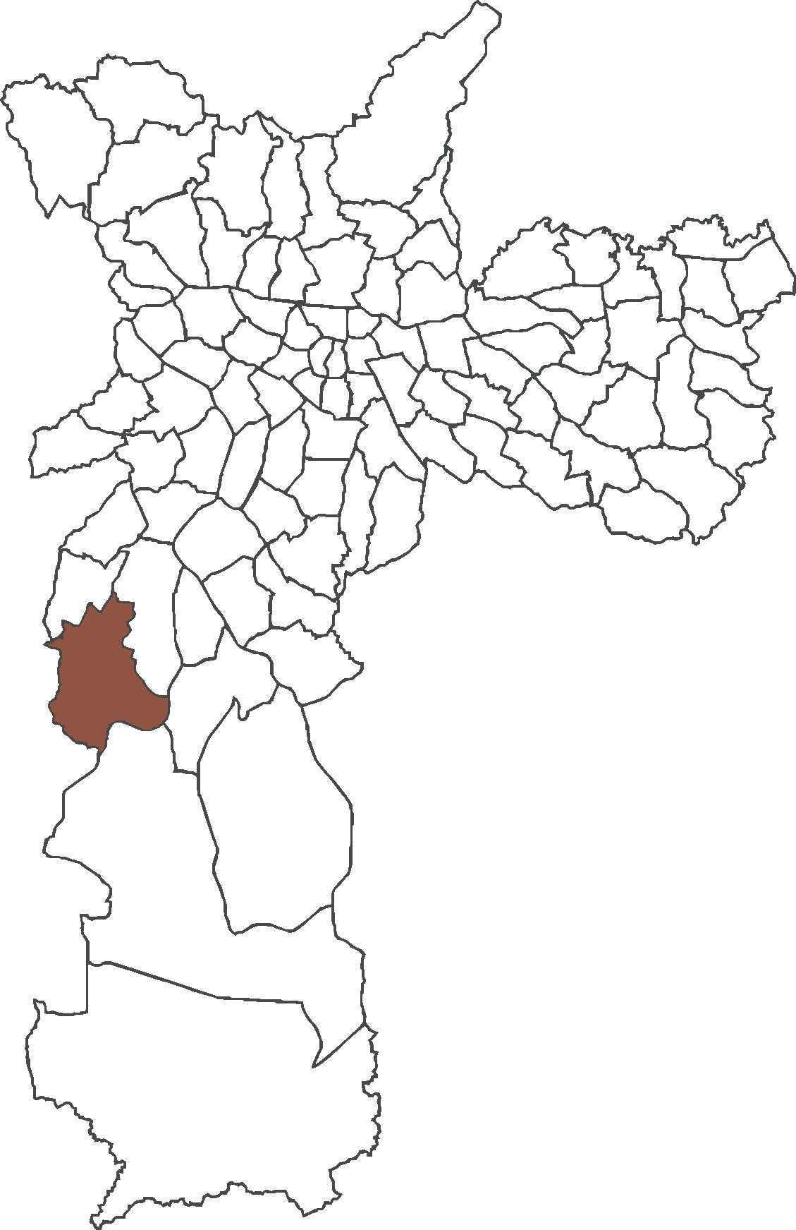 Jardim Ângela, distrito mapa - Mapa do distrito de Jardim Ângela (Brasil)