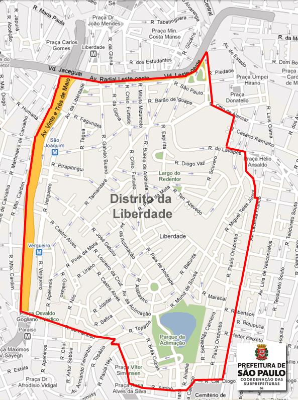 Liberdade São Paulo mapa - Mapa da Liberdade, São Paulo (Brasil)
