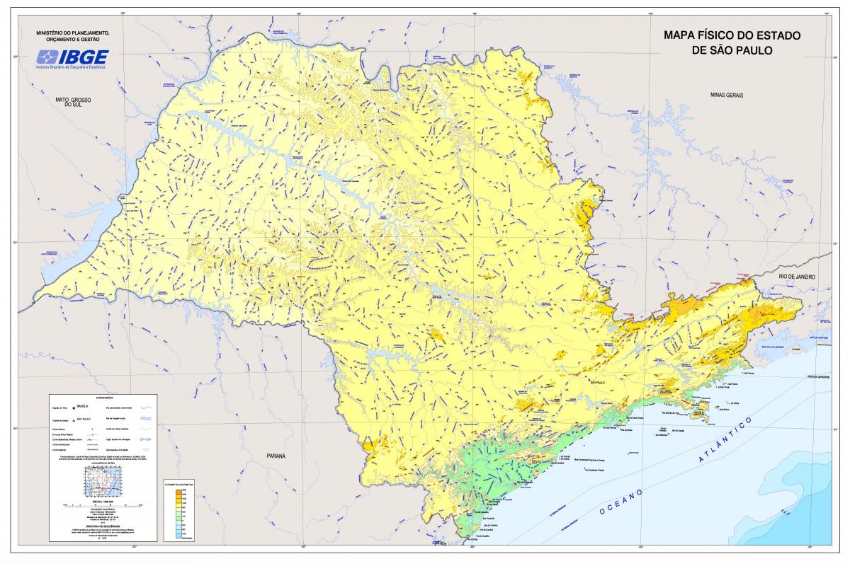 Socorro São Paulo mapa - Mapa de relevo São Paulo (Brasil)